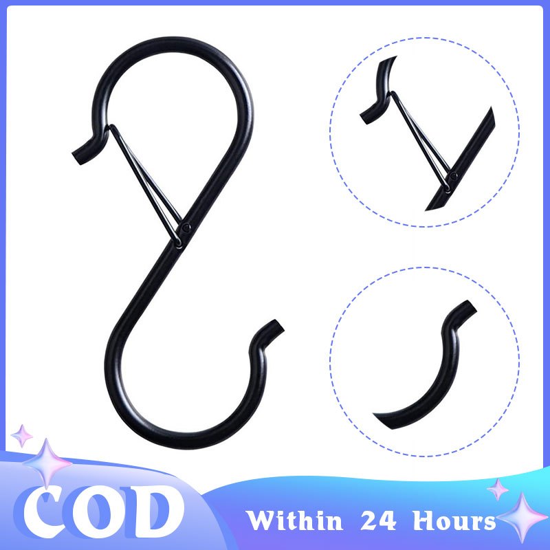 10Pcs S Shaped Hook Hanging Heavy Duty Windproof S Shaped Hooks small s ...