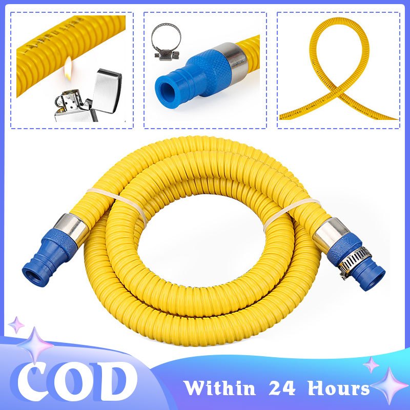 1.5M Gas hose Heavy duty LPG corrugated metal armored gas hose Pipe ...