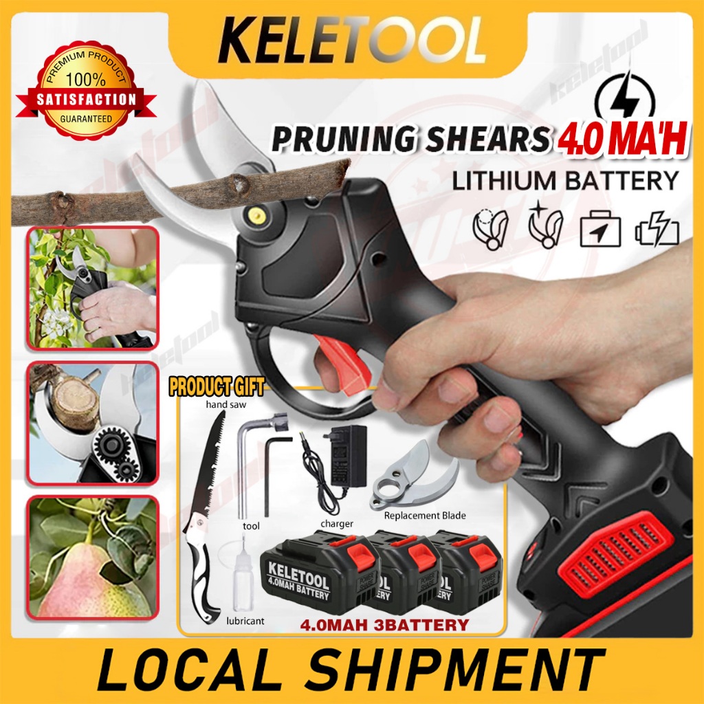 Electric Pruning Shears Large Scissors Cordless Gardening Scissors ...