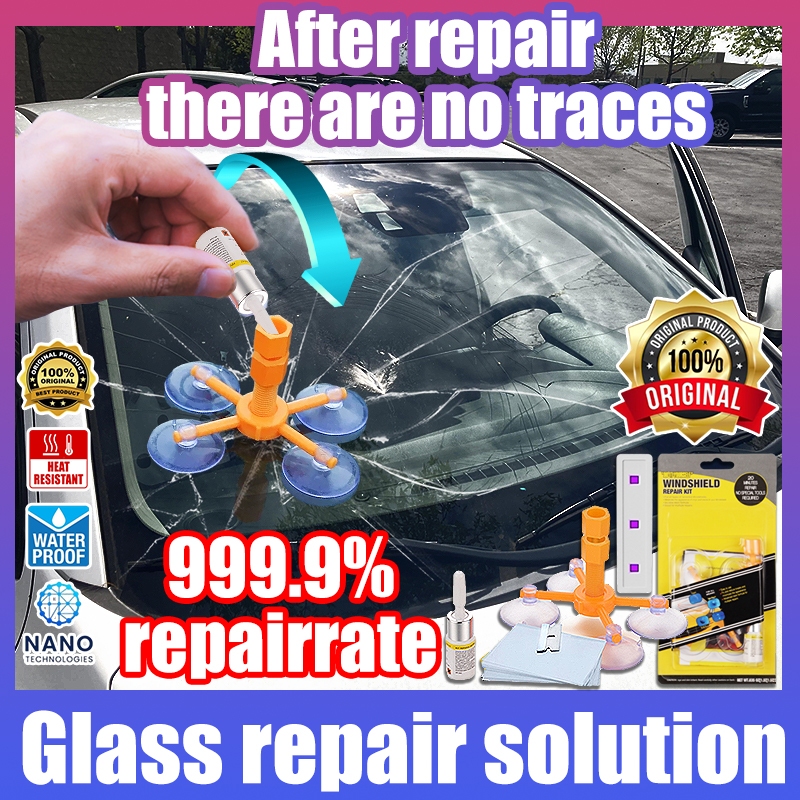 Prevents re-expansion and re-cracking Windscreen repair kit Gam cermin ...