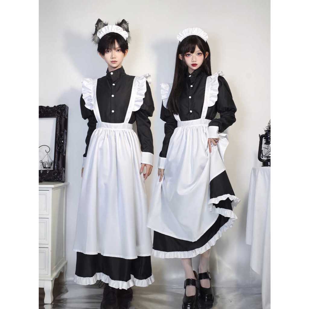 Maid Outfit Men Women Wear Cosplay Anime Maid Party Lolita Style Cafe ...