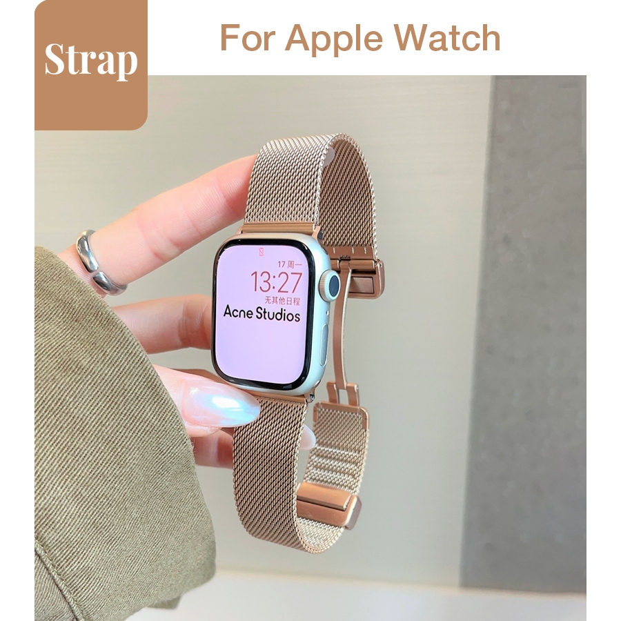 Ladies Magnetic Mesh Strap Stainless Steel Non-Fade Waterproof Strap ...