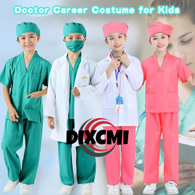 [DIXCMI]Kids Doctor & Nurse Costume | Professional Role-Play Uniform ...