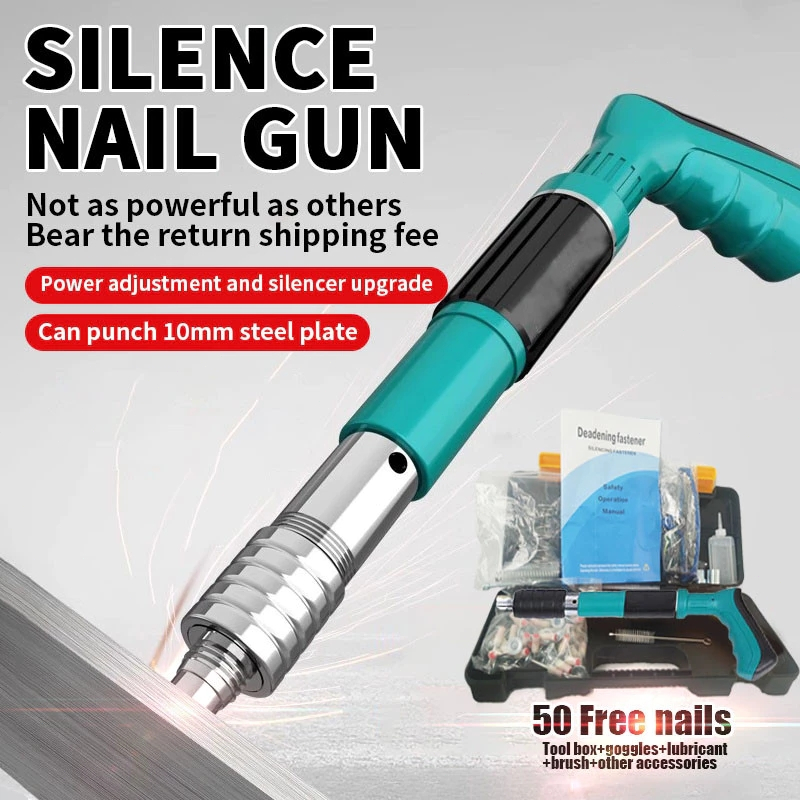 Free 50 Nails+Bag Manual Steel Nails Gun High-quality Concrete Rivet ...