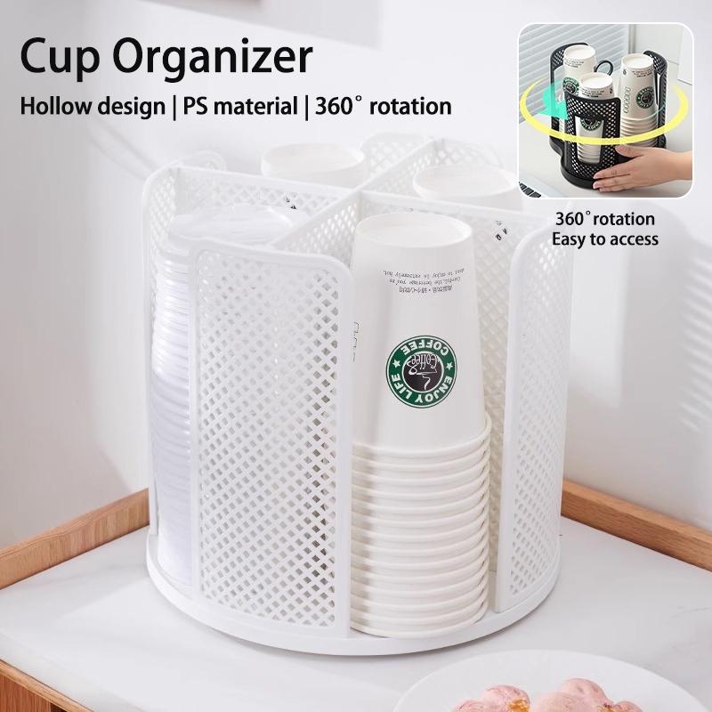 4 Petak Cawan Cawan Kopi Dispenser Cawan Penyimpanan Rak Pemegang Cawan ...