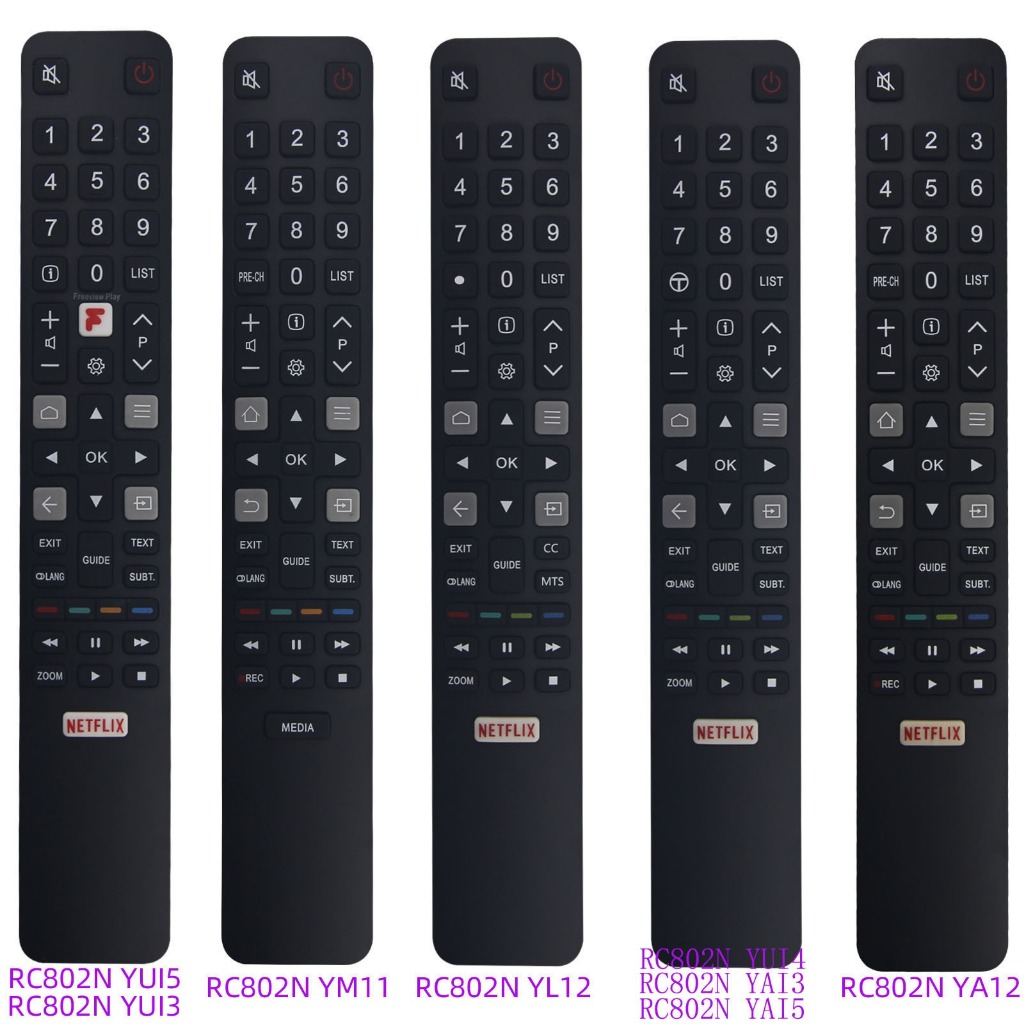Remote Control RC802N for TCL Replaced Smart TV Remote Control RC802N ...
