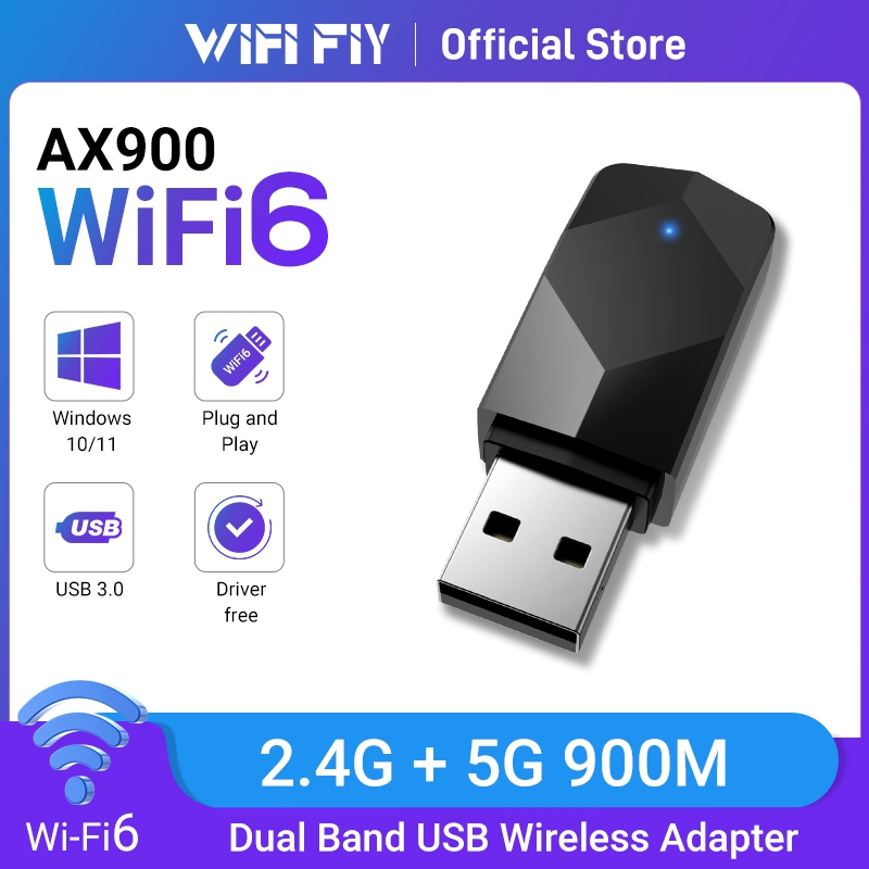 WIFI FIY AX1800 WiFi Adapter Netword Card USB 3.0 Dual Band 5Ghz & 2 ...