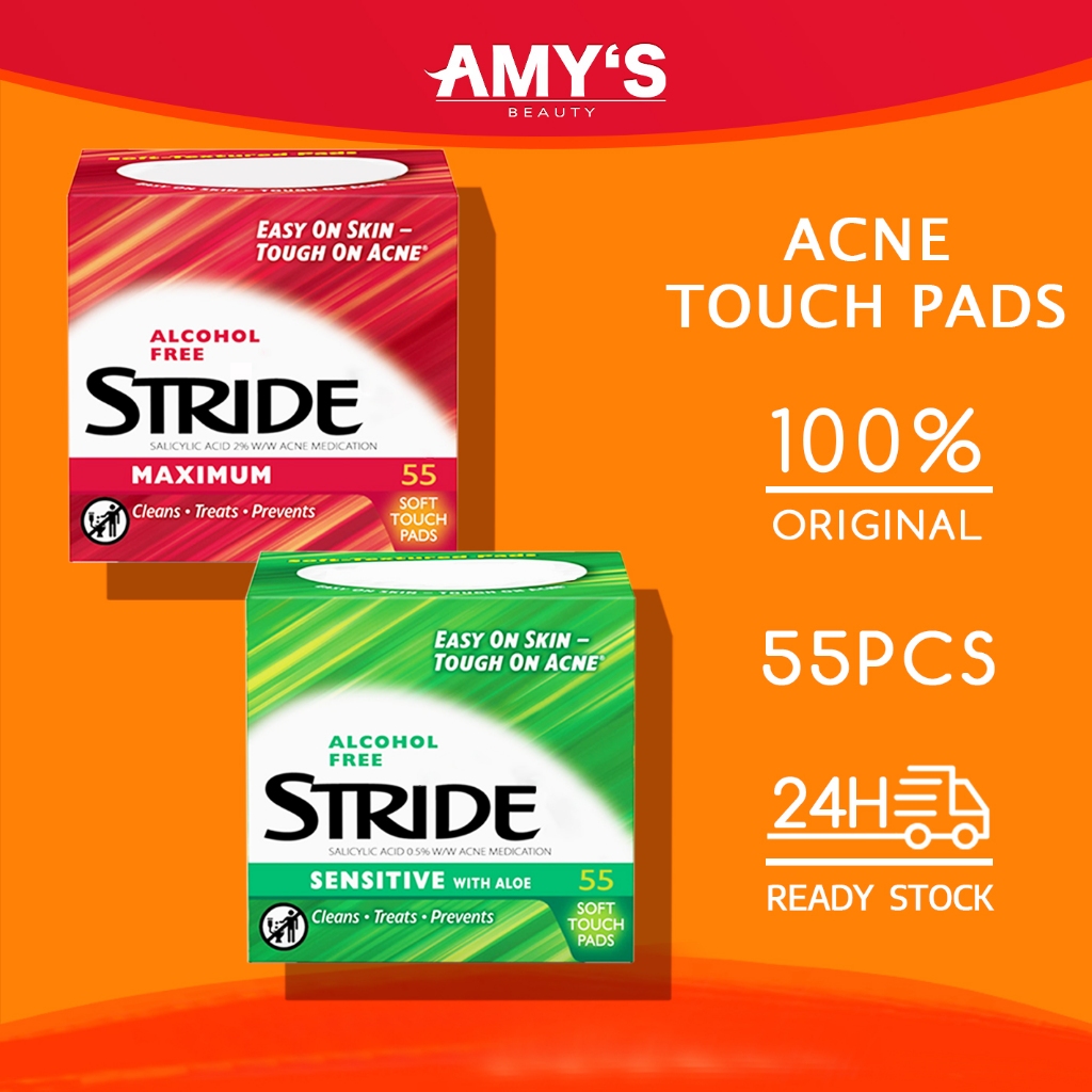 🌟5 5 SALE🌟USA STRIDE 55PC Salicylic Acid Acne Pads, STRIDE Cleansing ...