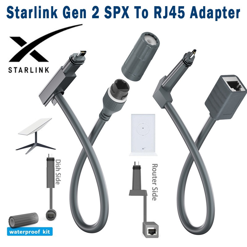 HdoorLink 2 Pack Starlink Gen2 SPX To RJ45 Cable Adapter Starlink ...