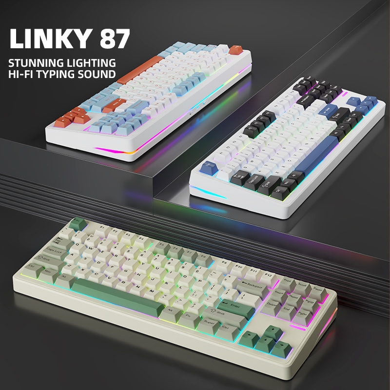 ElecFox LINKY 87 TKL Customized Mechanical Keyboard 87 Keys Wired ...