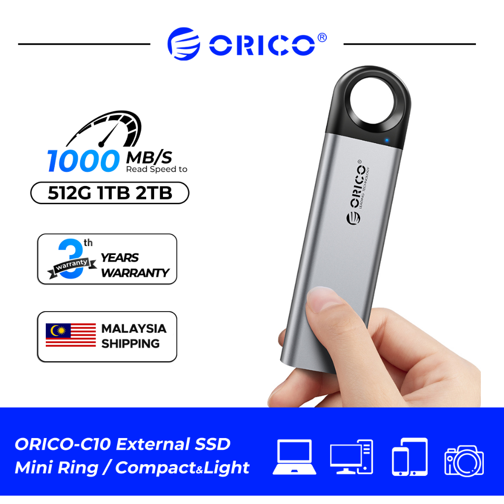 ORICO External SSD 256GB 512GB Mini Size Portable SSD Type-C Port OTG ...