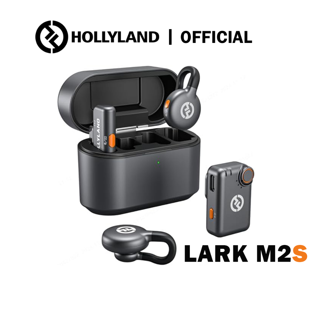 Hollyland Lark M2S Ultimate Combo (Camera RX+Lightning RX) Wireless Lavalier Microphone for ...