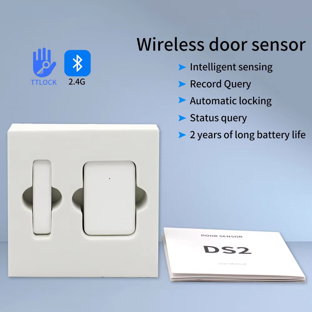 TTLOCK Smart Lock Compatible Door Sensor 2.4GHz Door Contact Status ...