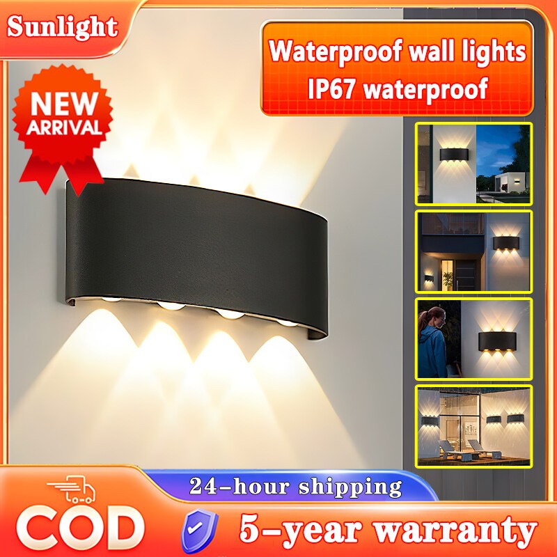 Wall LIGHT 8/6 LED Wall Sconce Light Outdoor Lighting Warm light wall ...