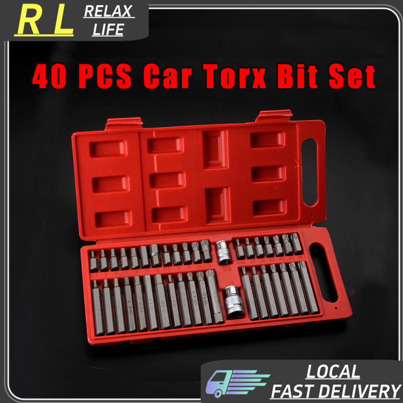 Automotive Torx Bit Set – 40 PCS Car Repair Star Bit Set Internal ...