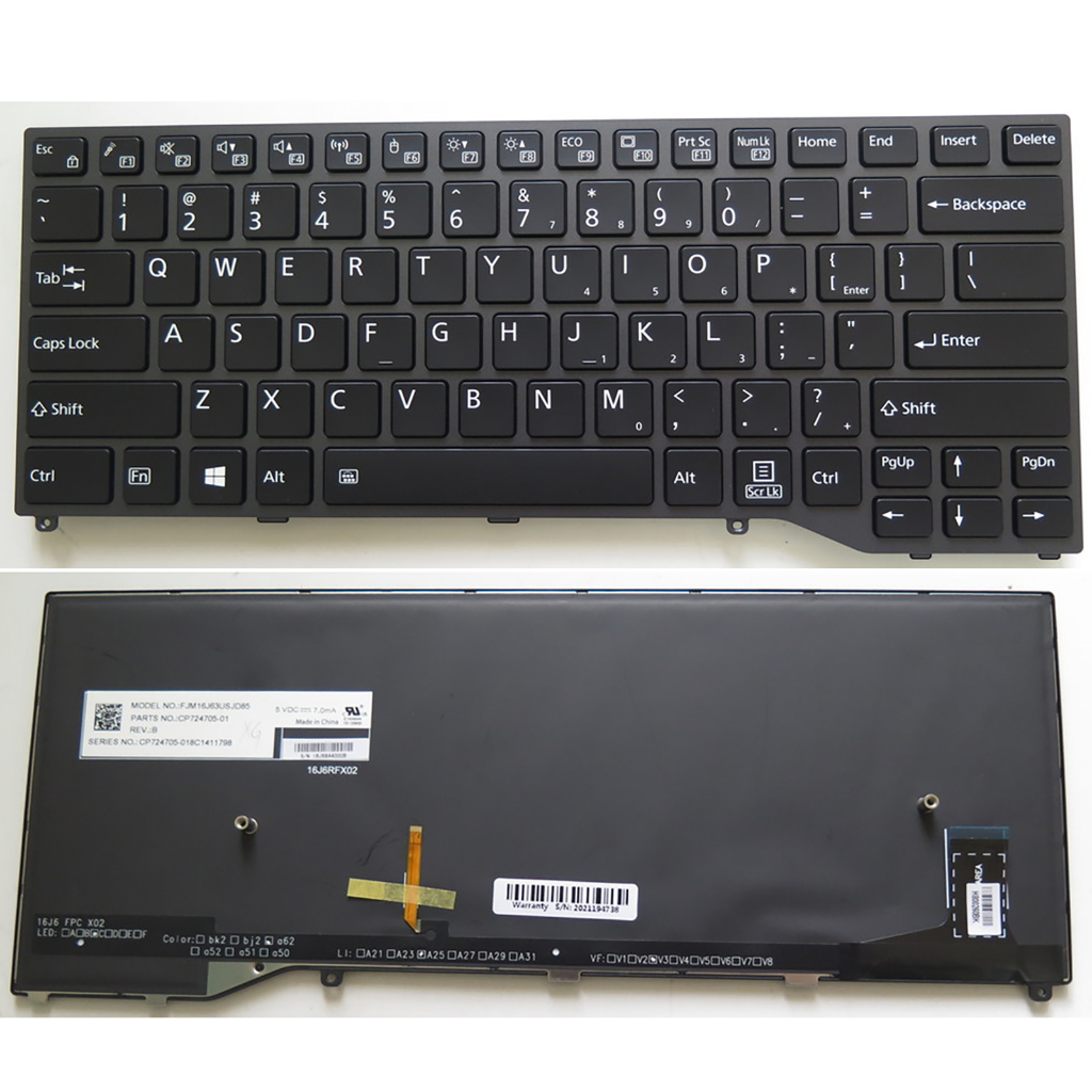US for Fujitsu Stylistic Q738 Q739 laptop keyboard | Shopee Malaysia