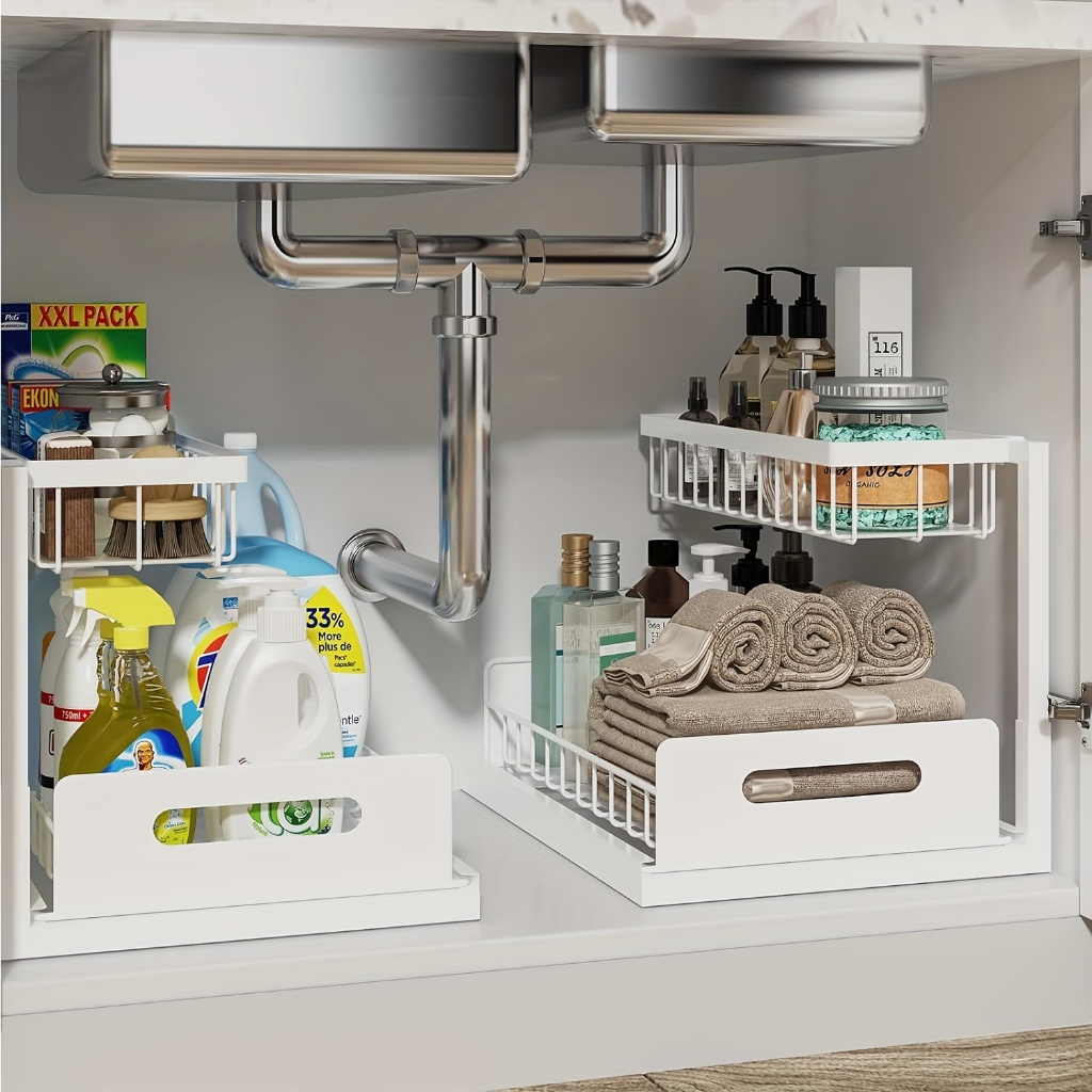 Under the Sink Storage Device, Pull-Out Cabinet Storage Device 2-Layer ...