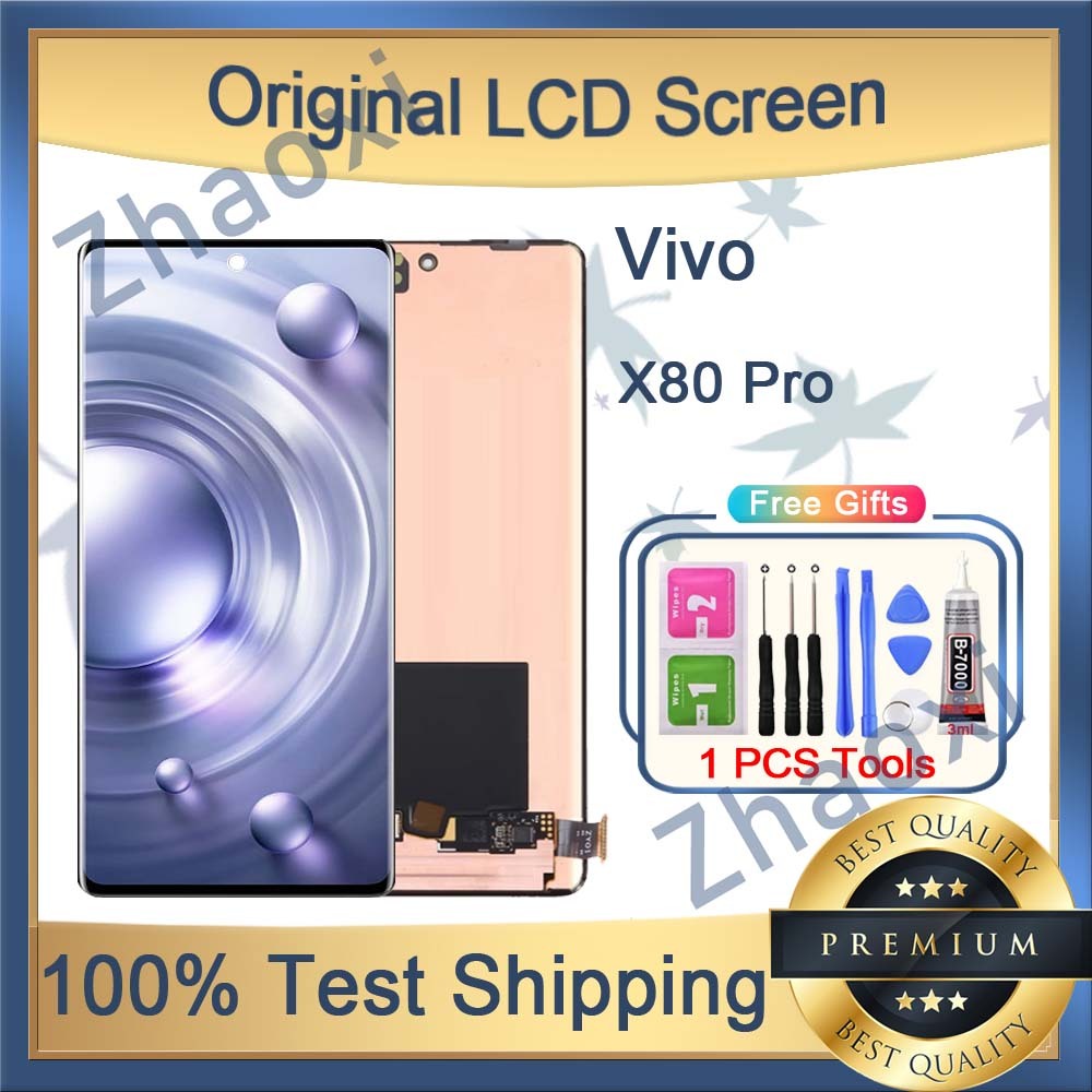 Original AMOLED Vivo X80 Pro LCD Screen With Frame Replacement | Shopee ...