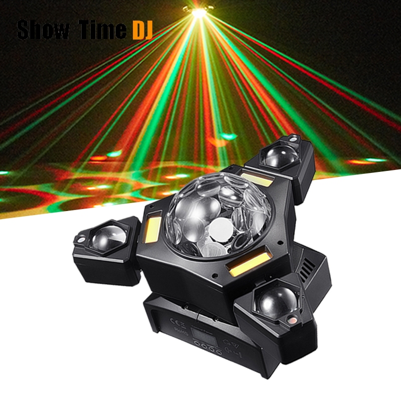 3 arms Led Beam Moving Light Magic Ball Gold Led Flash RGB Laser Party ...