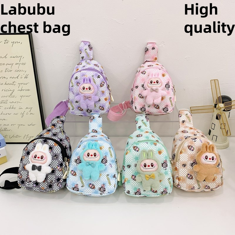 High Quality children bag sling bag labubu chest bag single shoulder ...