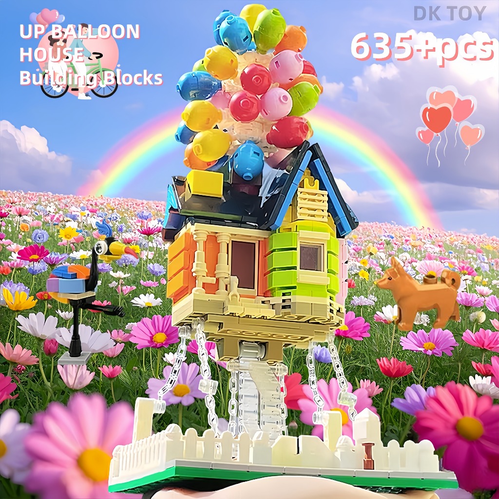 Up House Building Blocks 635+pcs Up Balloon House Building Blocks Set ...