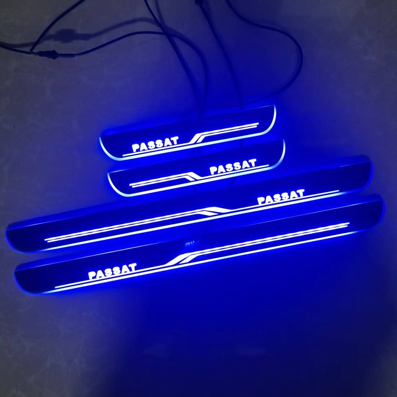 Volkswagen Passat B8 B9 4PCS Acrylic Moving LED Welcome Pedal Car Scuff ...