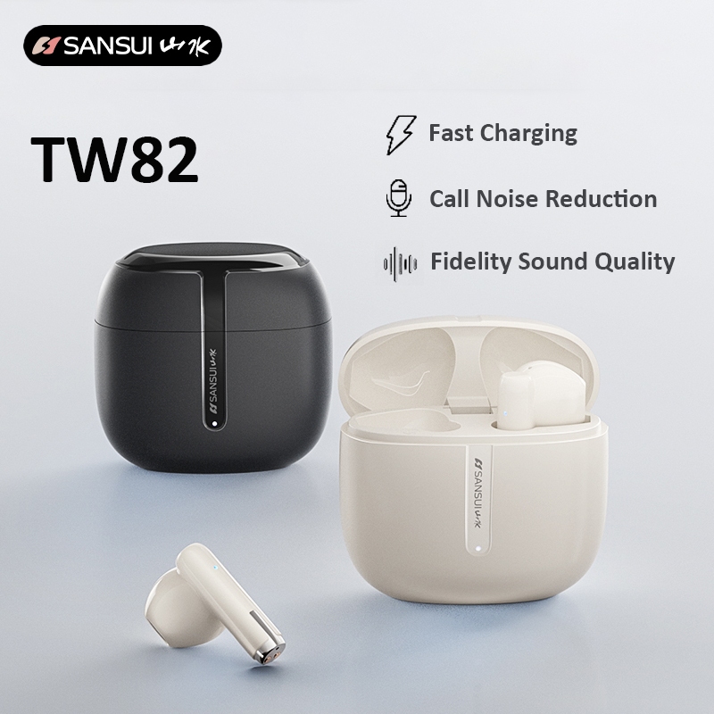 SANSUI TW82 Wireless Earbuds Bluetooth 5.3 ENC Earphone TWS Low Latency ...
