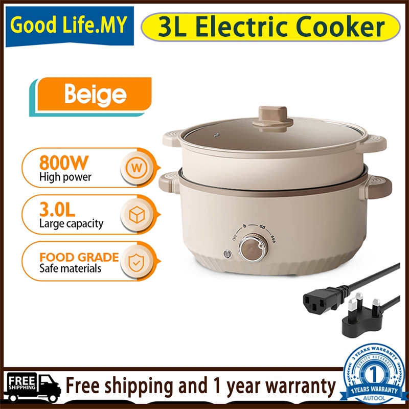 (1 year warranty) 3L Large Capacity Multifunctional Electric Cooker Non ...