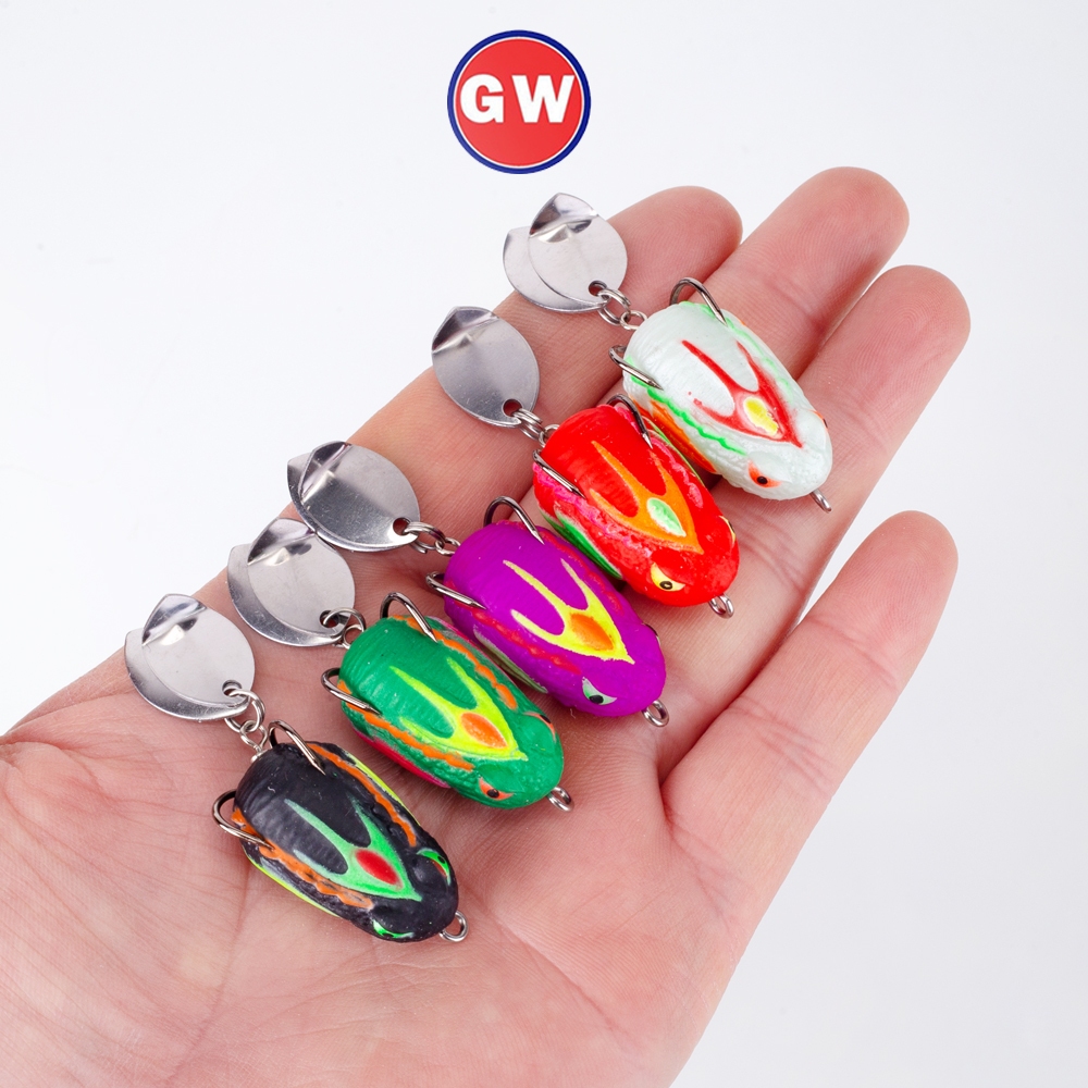 5 Color Mini Soft Frog 3cm/4g Soft Plastic Joker Frog Floating Bait ...