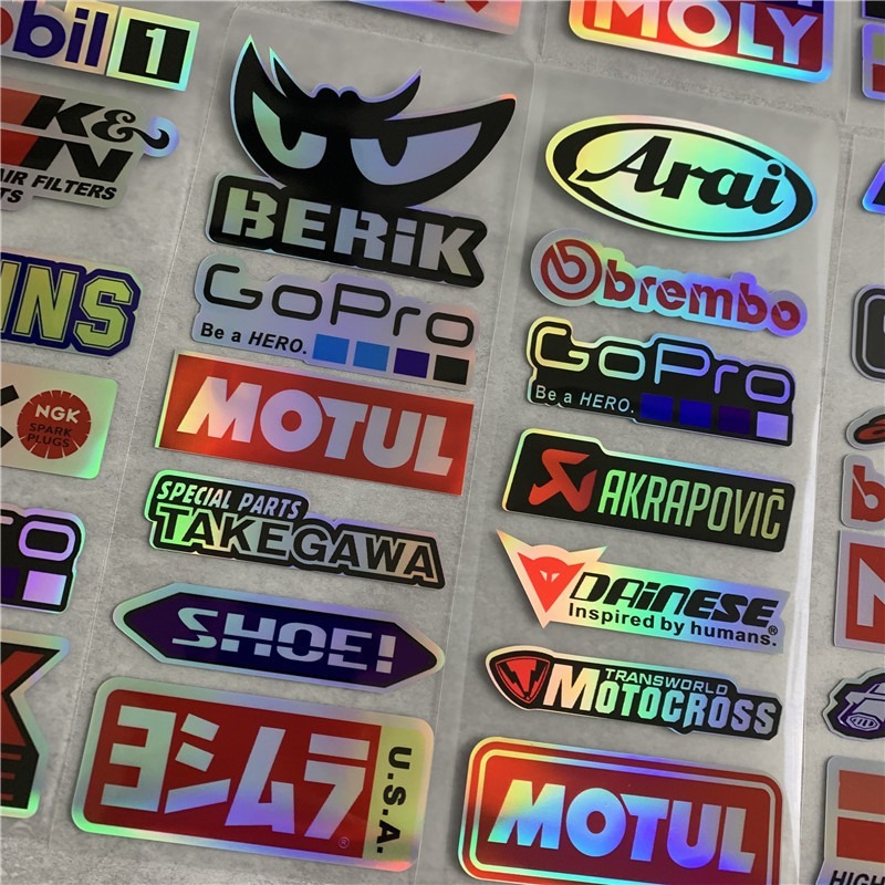 2Set / Pack Rainbow Laser Vinyl Japanese Style Motorcycle Stickers KTM ...