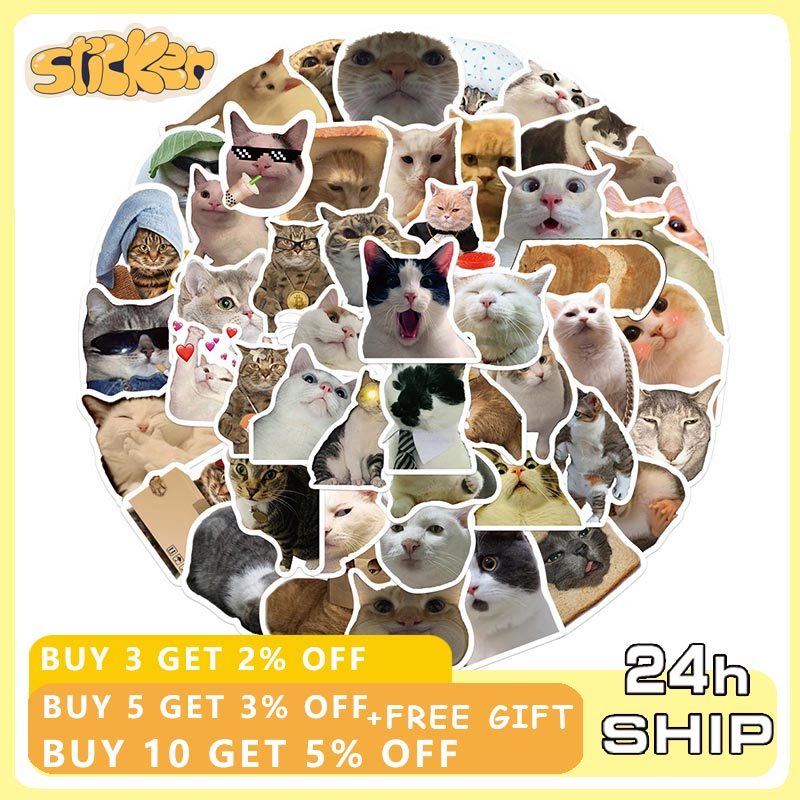 50PCS Funny Meme Stickers Graffiti Decals for Laptop Phone Case ...