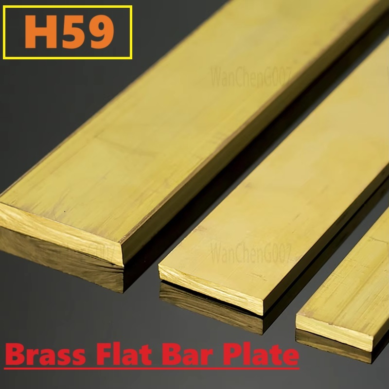 1pcs H59 Brass Flat Bar Plate Strip Length 500mm for DIY Tools Metal H62 Brass Solid Rod ...