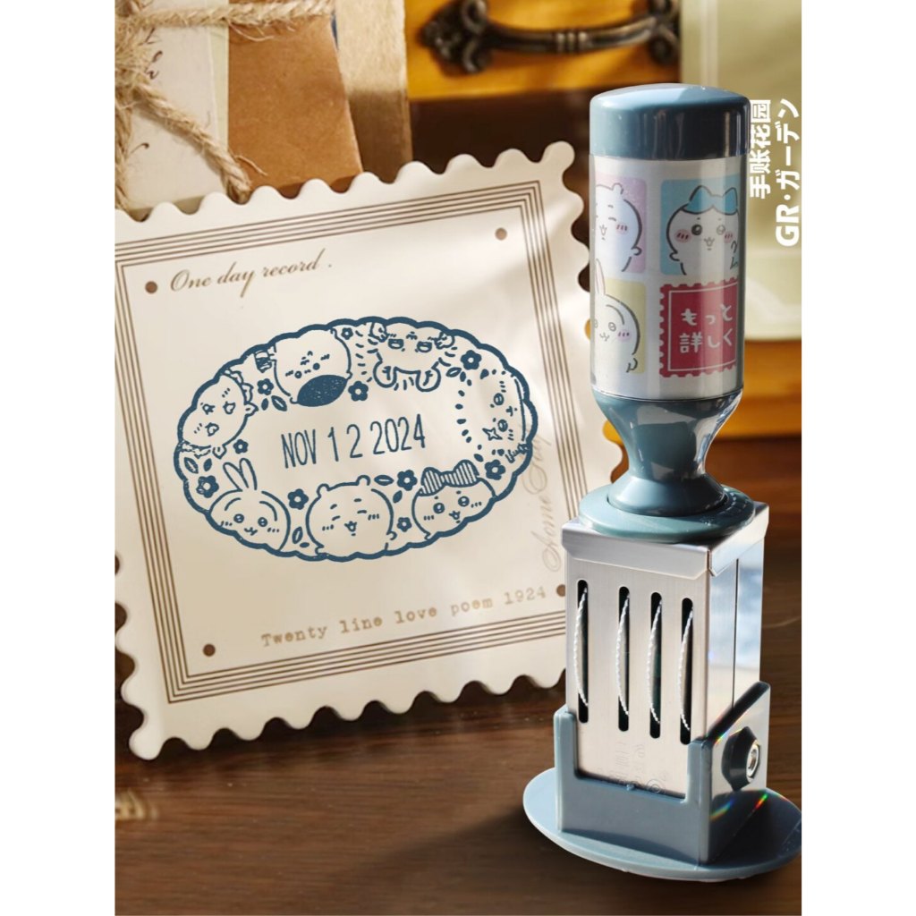 Chiikawa chiikawa Family Portrait Japanese Stamp Adjustable Date Stamp ...