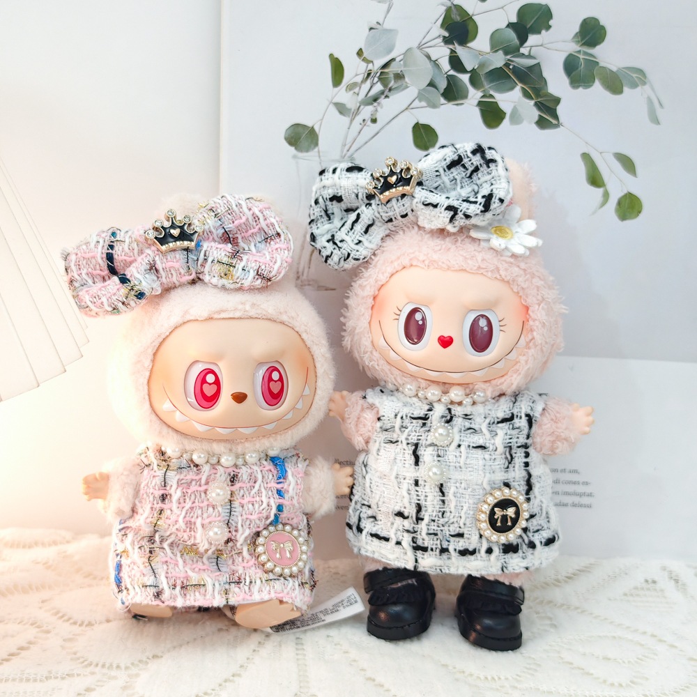 labubu rough coat dress for V1/V2 labubu dolls. | Shopee Malaysia