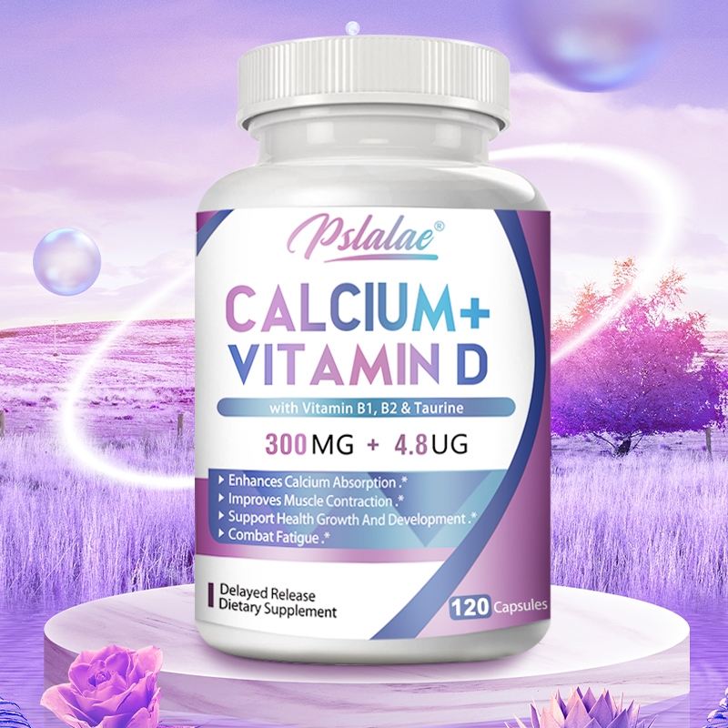 Pslalae Calcium Vitamin D, 120 Capsules, Essential vitamins and ...