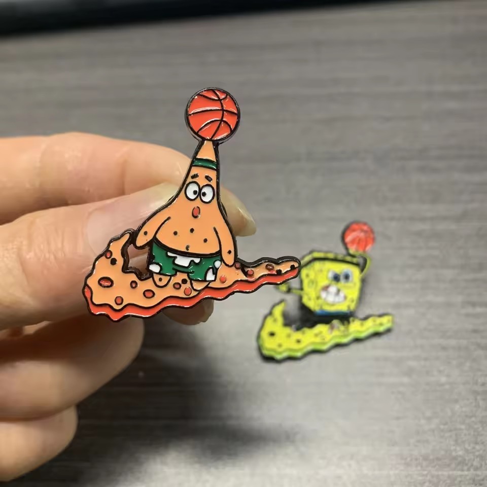 SpongeBob SquarePants Patrick Star Cartoon Alloy Brooch Kawaii Creative ...