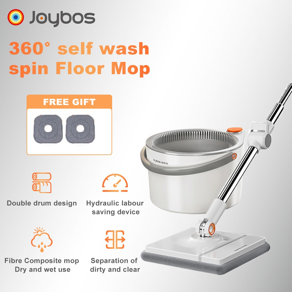 Joybos® Square Spin Mop Manual Press 360° Centrifugal Dehydration ...