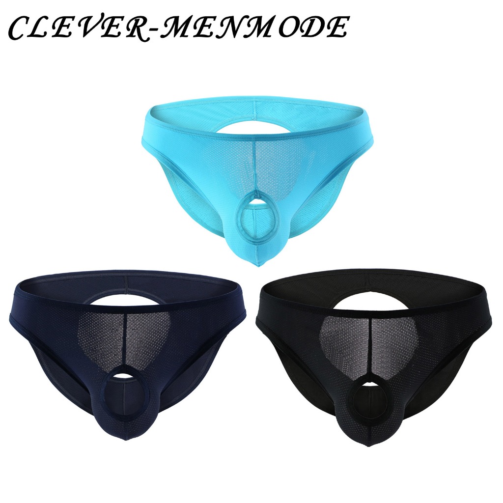 Baju Raya 2024 Men Underwear Mesh Ultrathin Briefs Front Buttocks ...