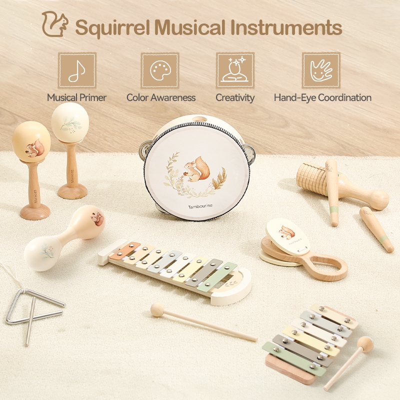 Children Hand Percussion Instruments Portable Kids Music Enlightenment ...