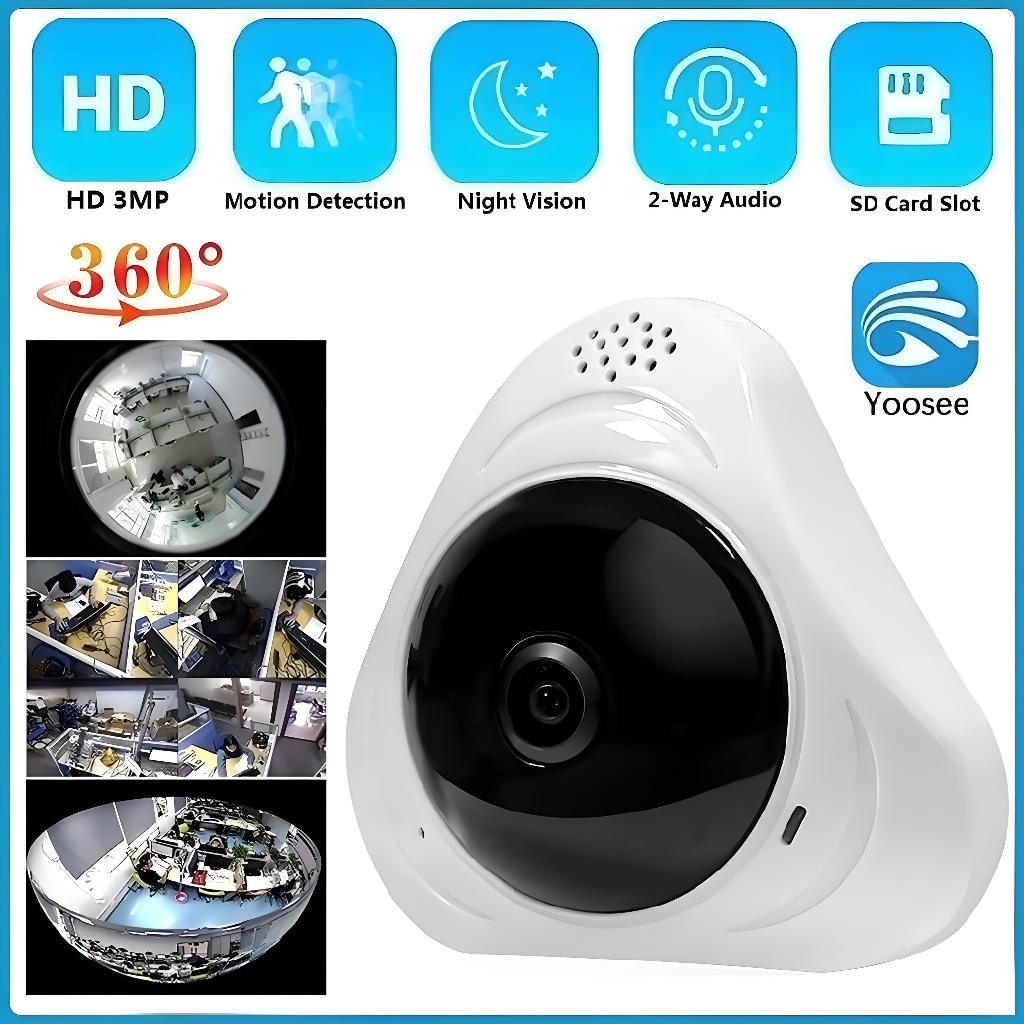 VR large triangle panoramic fisheye camera WiFi mobile phone remote 360 ...