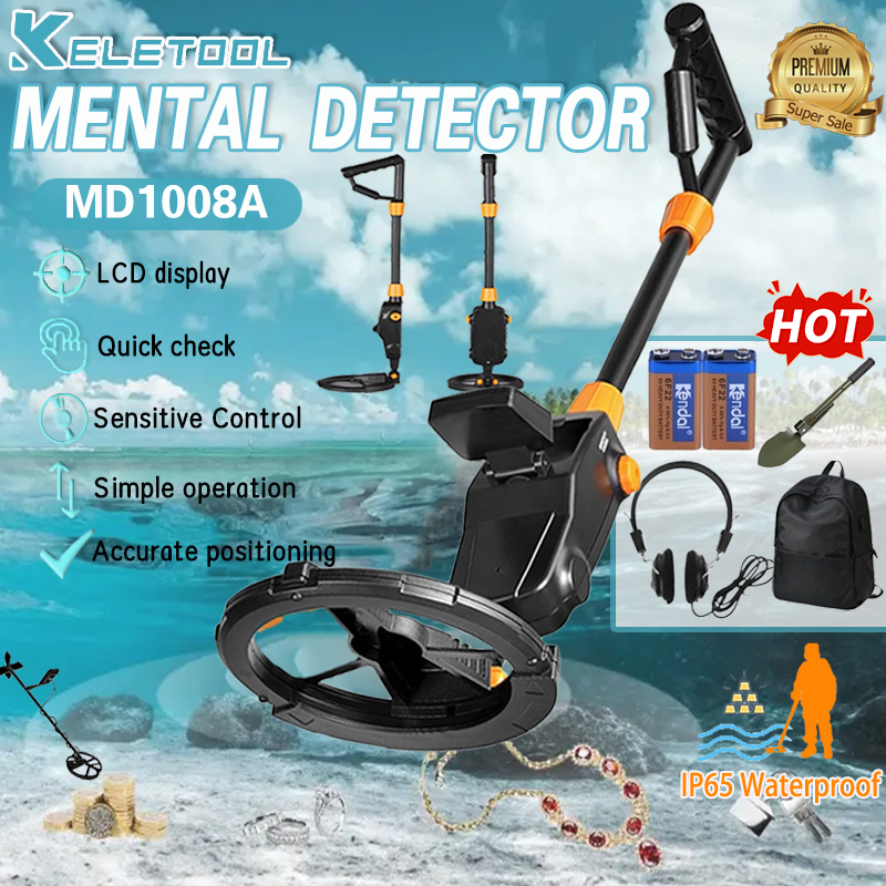 MD1008A pengesan logam Metal Detector treasure hunting tracker finder ...
