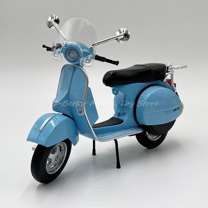 1:10 Diecast Metal Motorcycle Model Toy Scooter Vespa PX125 Replica ...