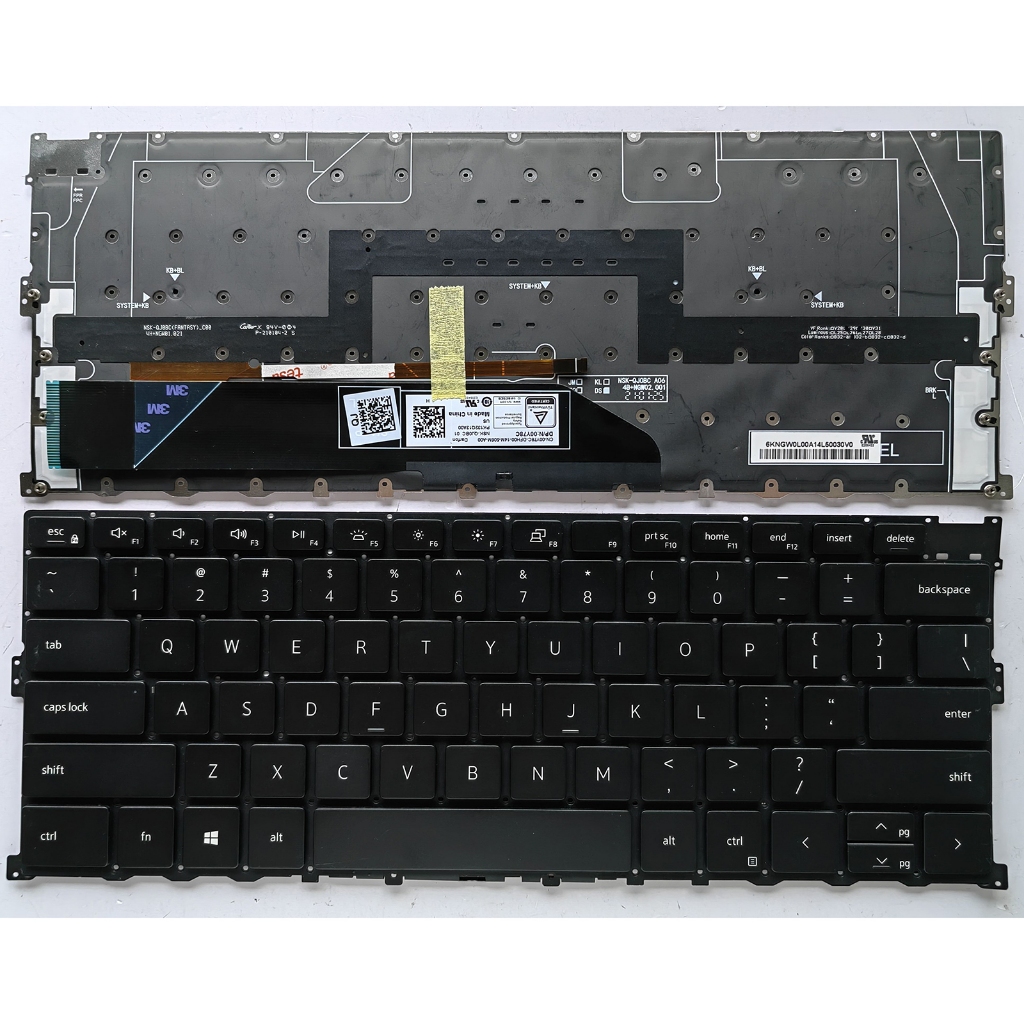 US for Dell XPS 13 9300 9301 9310 2020 P117G 00Y78C Laptop Keyboard ...