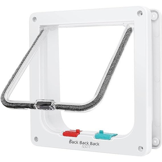 pet cat door dog door two-way access door window screen glass acrylic ...