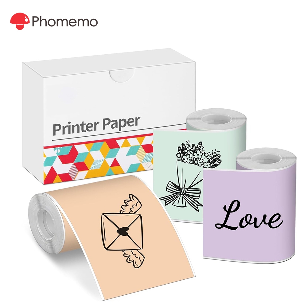 Phomemo 50mm Color Thermal Label Sticker For T02 M02 M03 M04AS 241BT ...
