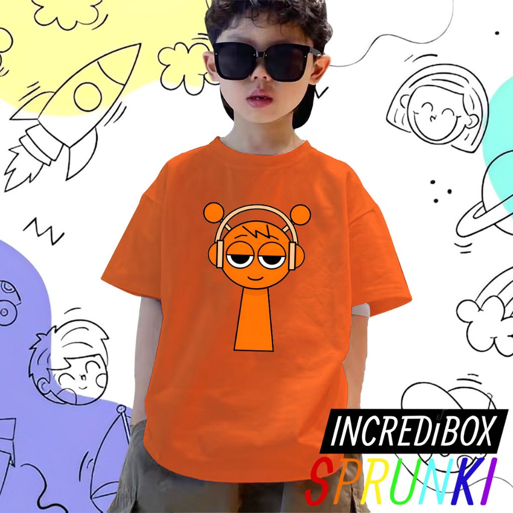 Sprunki kids t-shirt New kids t-shirt Sprunki Graphic Tee Cotton ...
