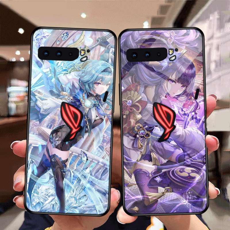 For Asus ROG 3 Case Tempered Glass Back Cover For ROG 8 7 5 5S 3 2 ...