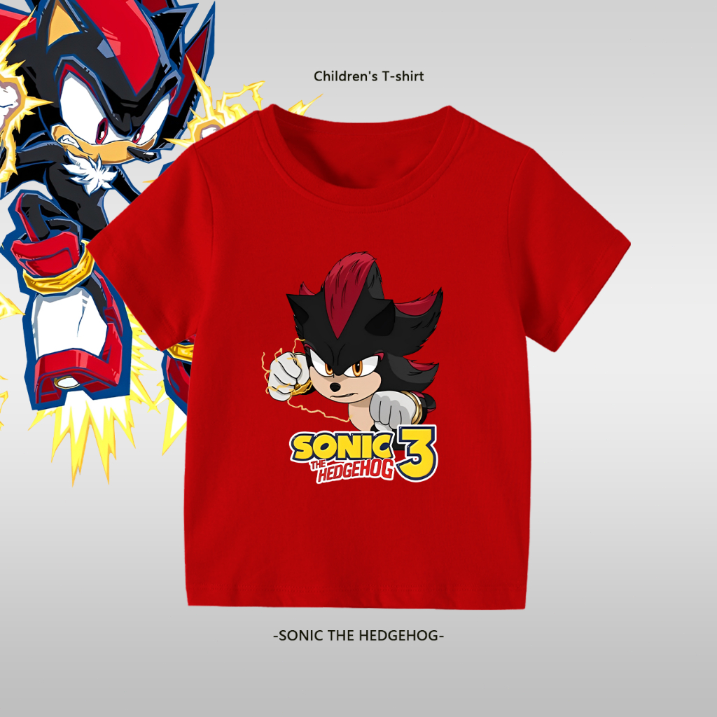 Sonic series Amy Rose Knuckles Tails Shadow Boys T-Shirts Baju | Shopee ...