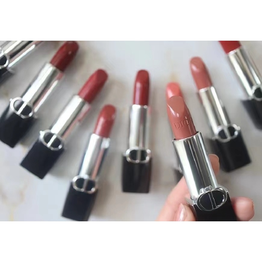 100% Original DIOR velvet vibrant blue gold brand new classic lipstick ...