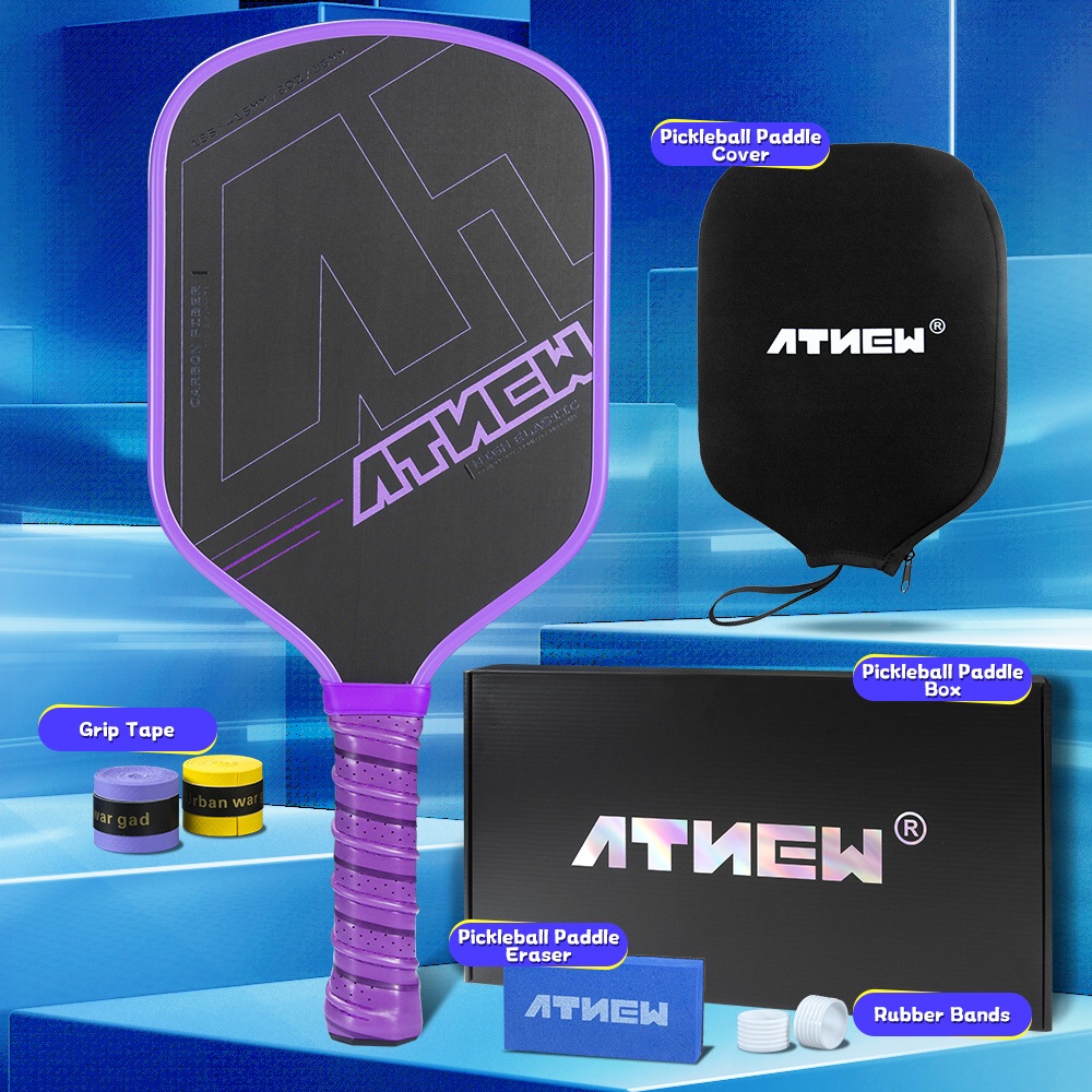 ATNEW BV51X-04 Carbon Fiber T700+3K Pickleball Paddle,Cloth Pattern ...